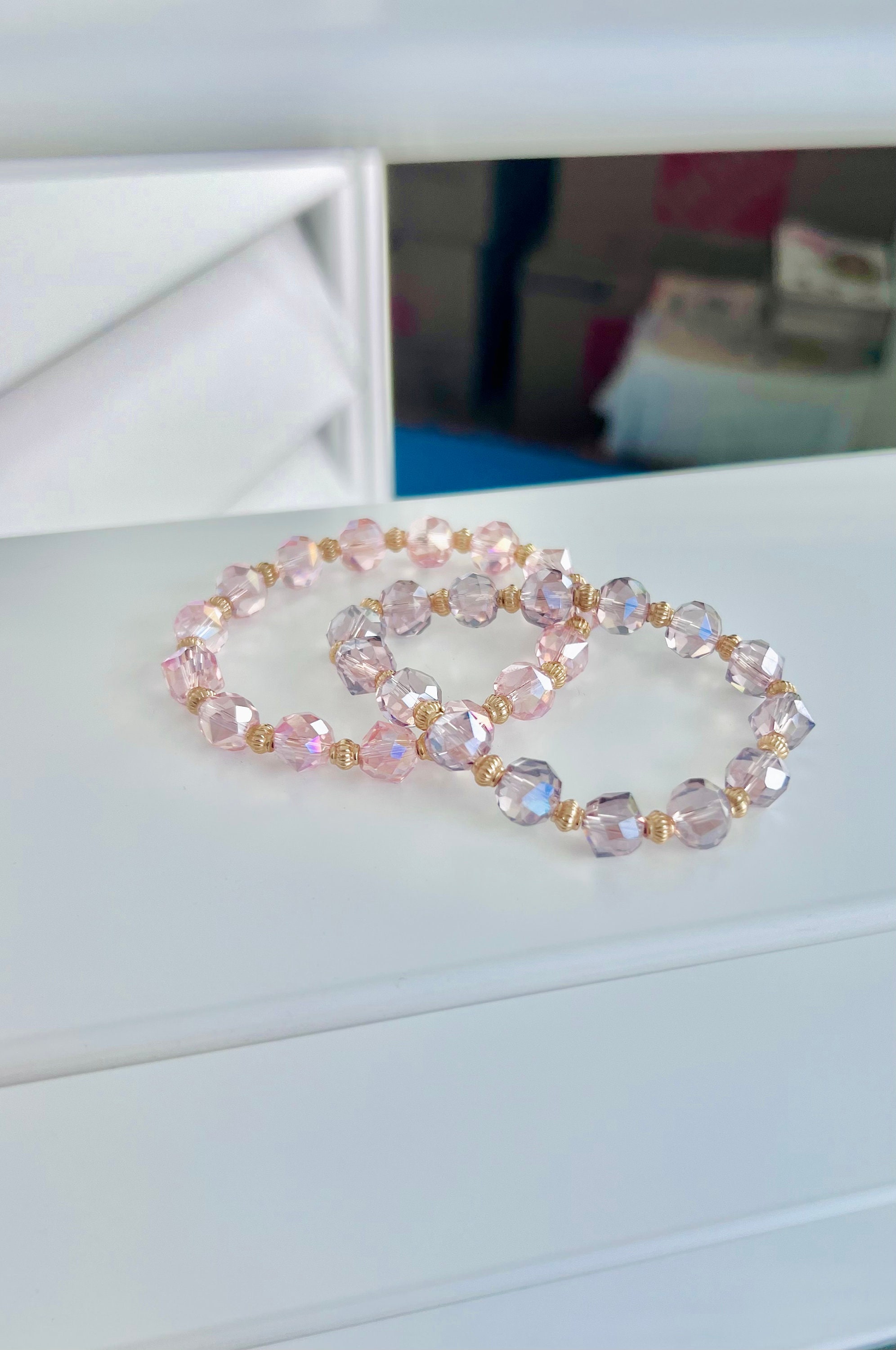 Beloved and Bejeweled Set of 2 Handmade Bracelets - Etsy