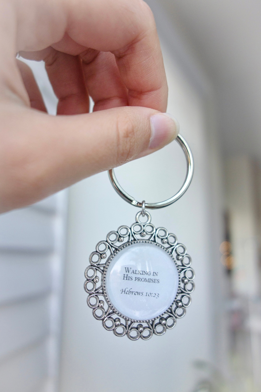 Walking in His Promises, Handmade Keychain - Etsy
