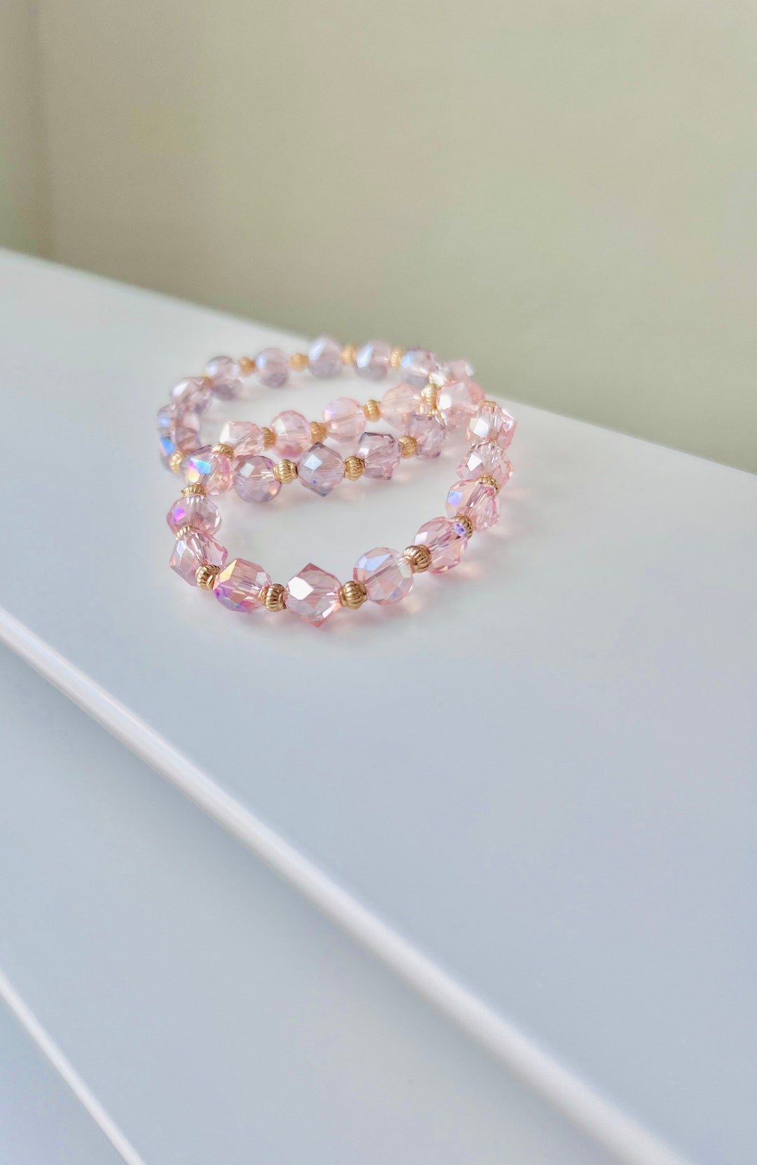 Beloved and Bejeweled Set of 2 Handmade Bracelets - Etsy