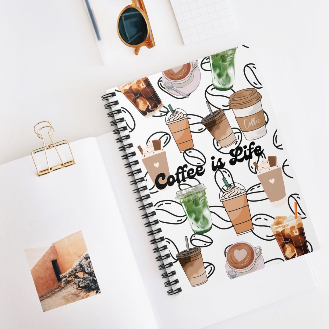 Coffee is Life Spiral Notebook, Coffee Lover Notebook, Coffee Lover ...