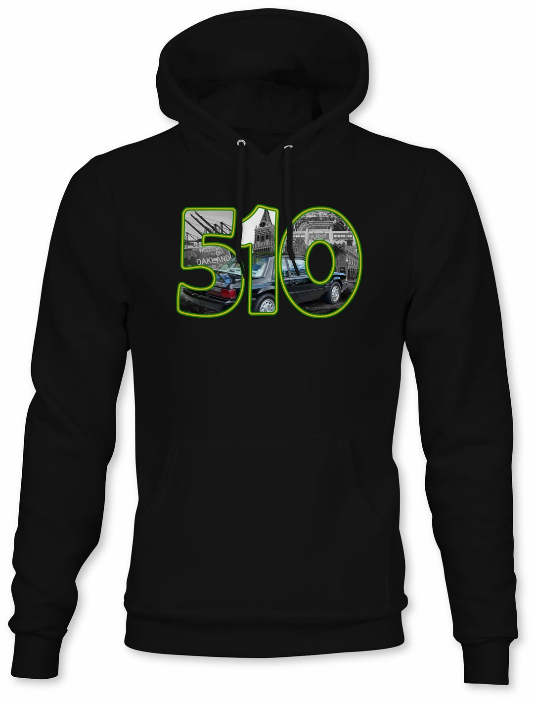 Oakland 510 Foxbody Mustang Hoodie | the Town, Oaktown, 5.0, Fifty ...