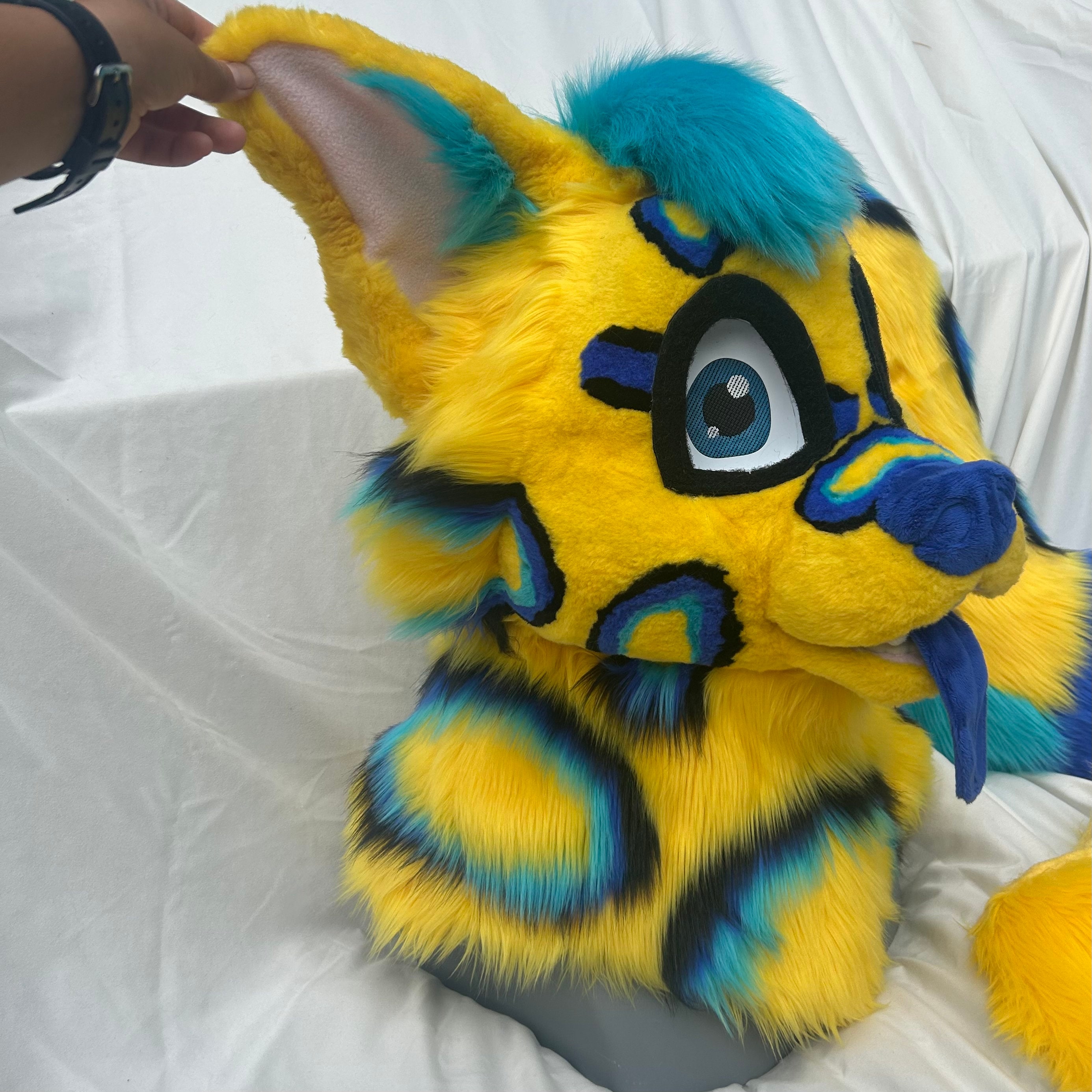 Fursuit Premade Mini Partial Blue Ring Octopus Inspired Canine ...