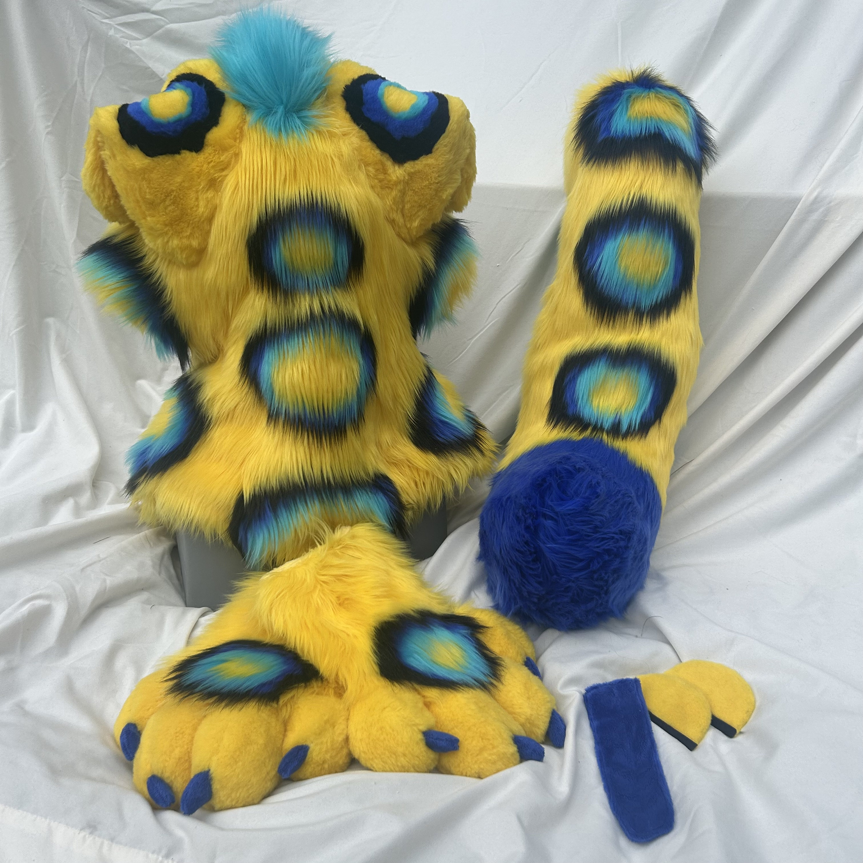 Fursuit Premade Mini Partial Blue Ring Octopus Inspired Canine ...