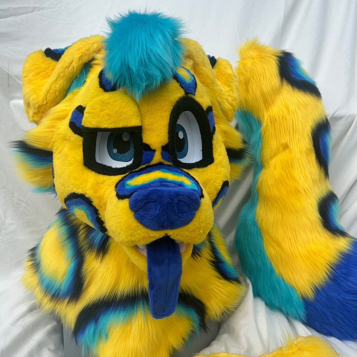 Fursuit Premade Mini Partial Blue Ring Octopus Inspired Canine ...