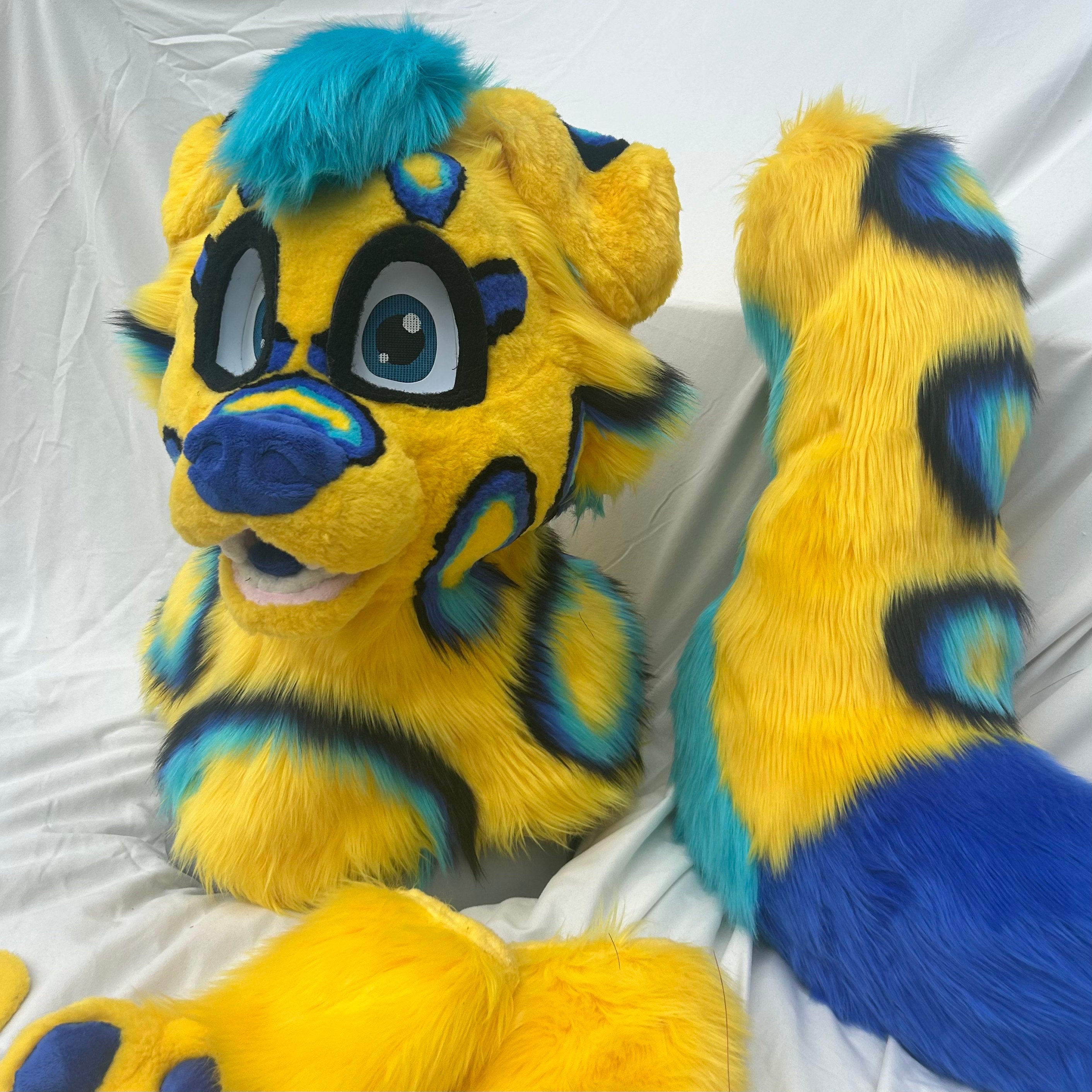 Fursuit Premade Mini Partial Blue Ring Octopus Inspired Canine ...