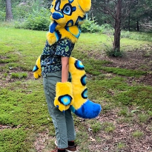 Fursuit Premade Mini Partial Blue Ring Octopus Inspired Canine ...