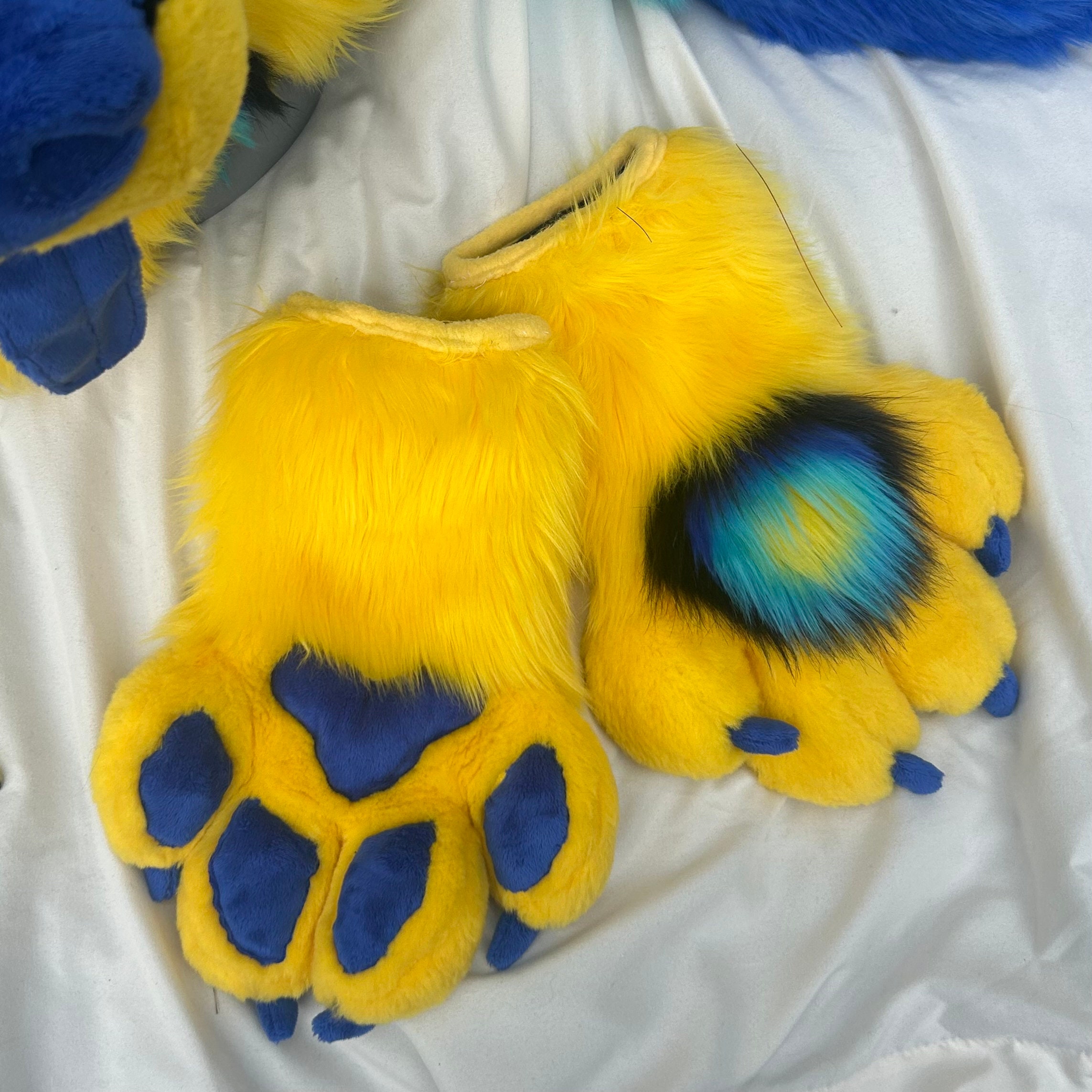 Fursuit Premade Mini Partial Blue Ring Octopus Inspired Canine ...