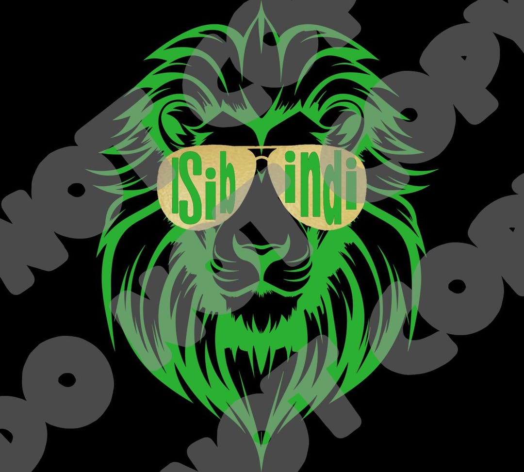 Isibindi Lion With Glasses Trendy Tee Shirt Design Printable PNG ...