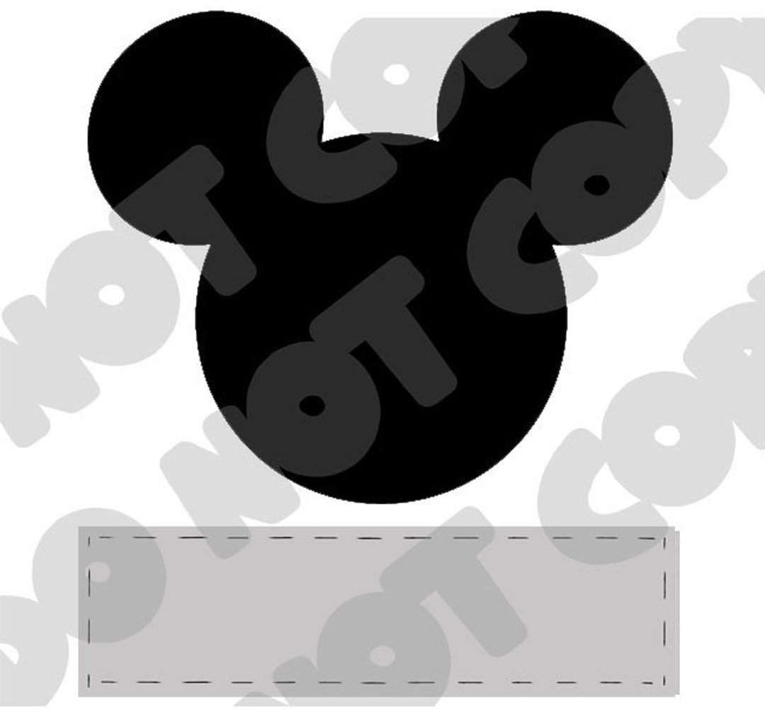 Magical Mouse Head With Nameplate PNG Printable File for Stickers Tee ...