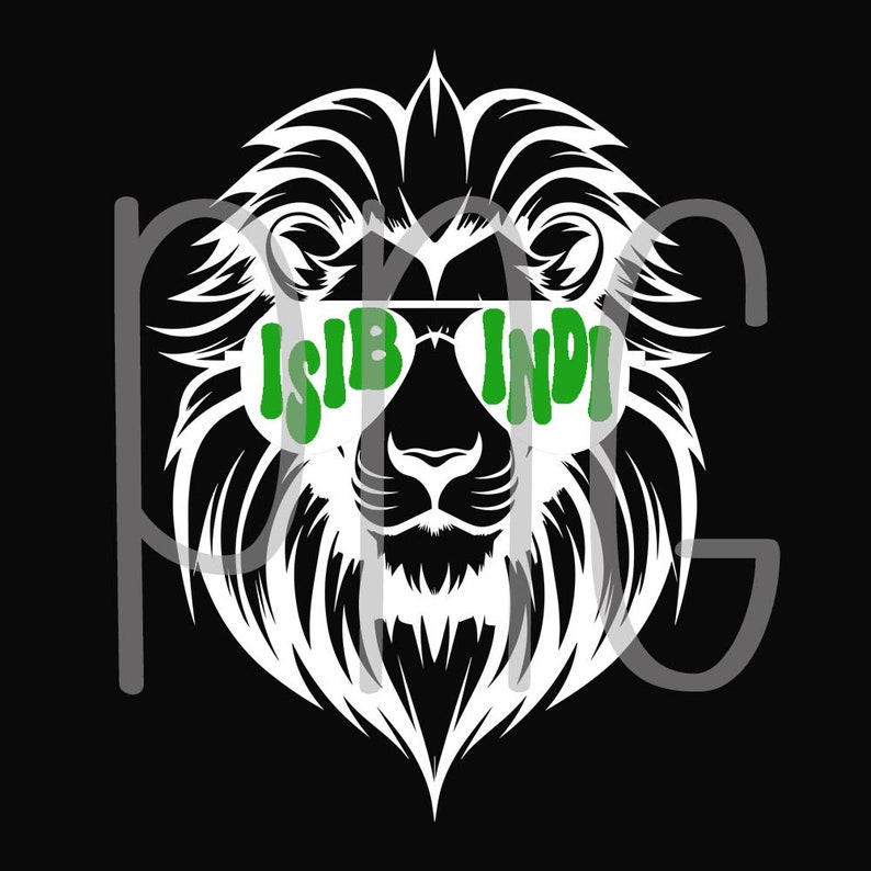 Isibindi Lion With Glasses Trendy Tee Shirt Design Printable PNG ...