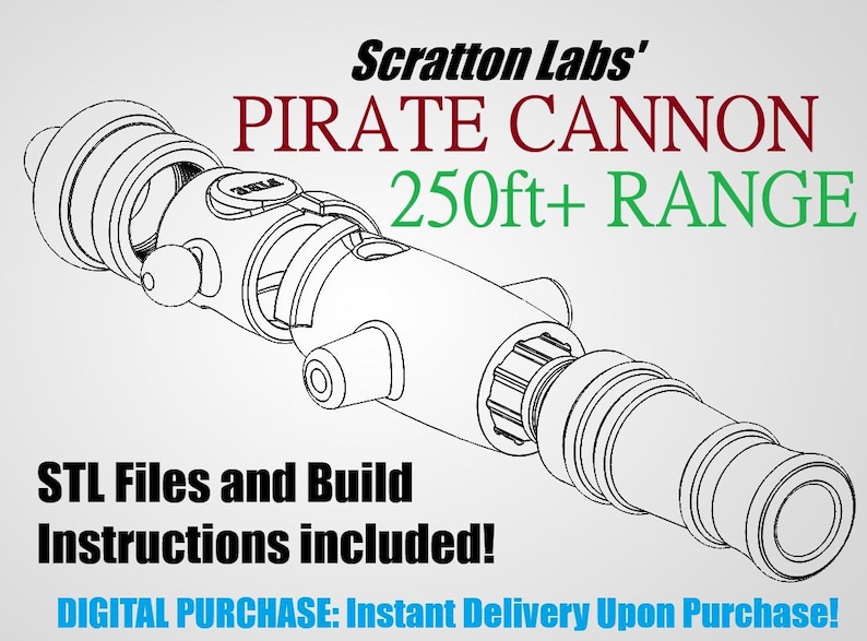 NEW! Pirate Cannon 33” Tennis Ball Launcher - STL Files and Build Guide ...