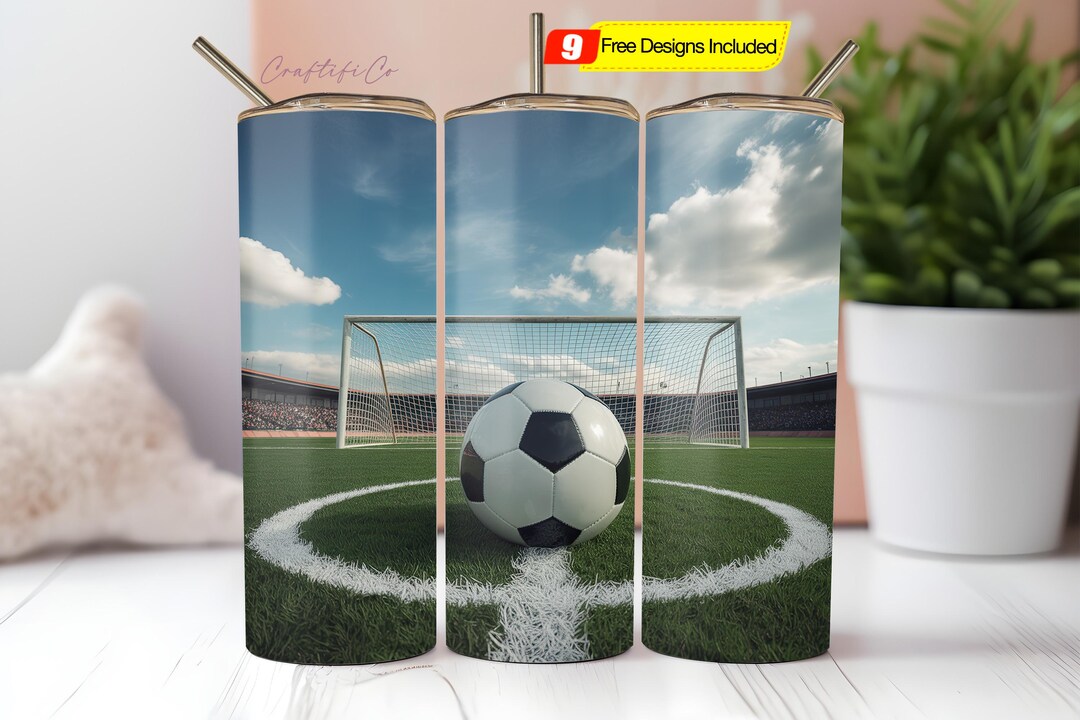 Soccer Ball 20 Oz Skinny Tumbler Digital Design for Sublimation: Soccer ...