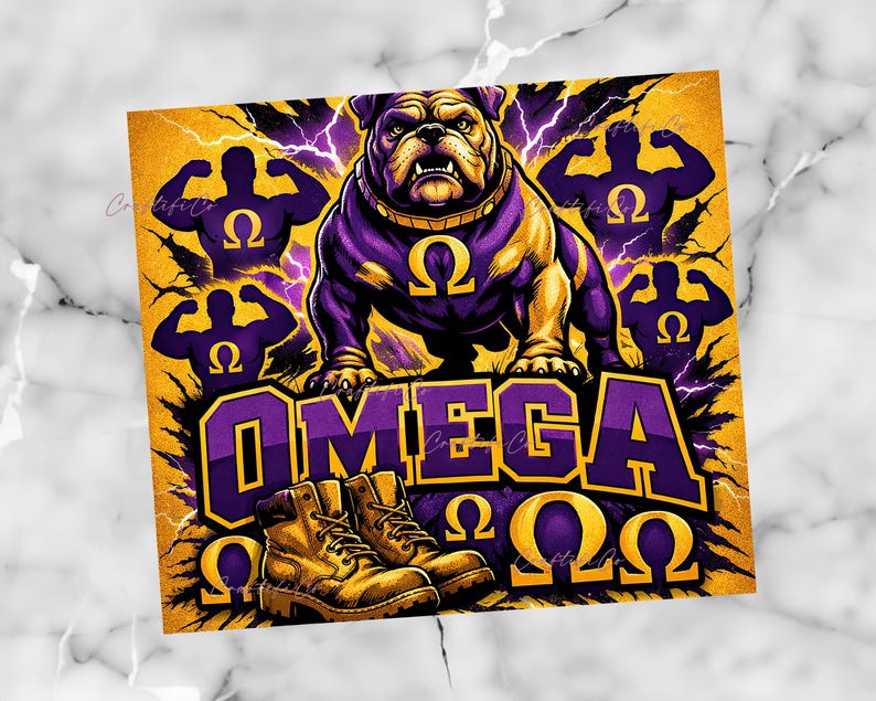 Omega Psi Phi Tumbler Wrap: Gold Boots Design Digital Download - Etsy