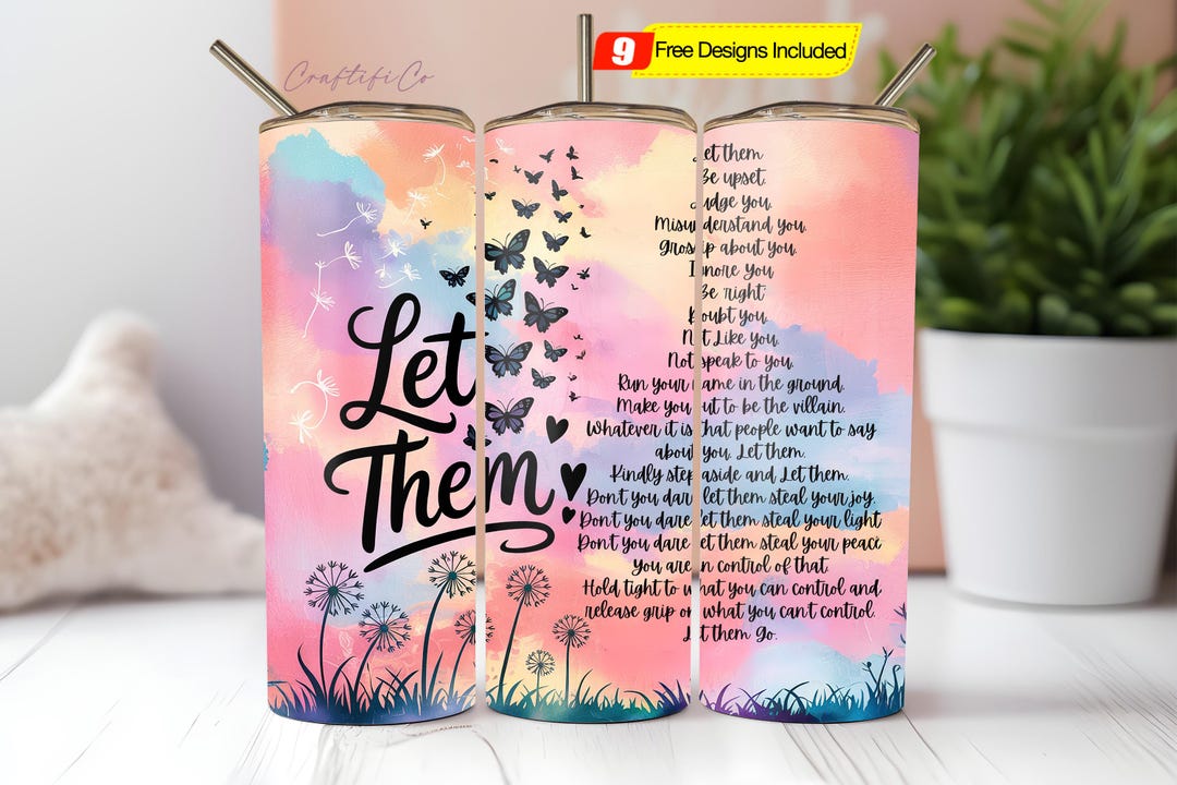 Let Them Quote, Download Png, Design for 20oz Tumbler, Sublimation ...
