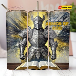 Armor of God Tumbler Wrap, Christian Tumbler PNG, Faith Sublimation ...