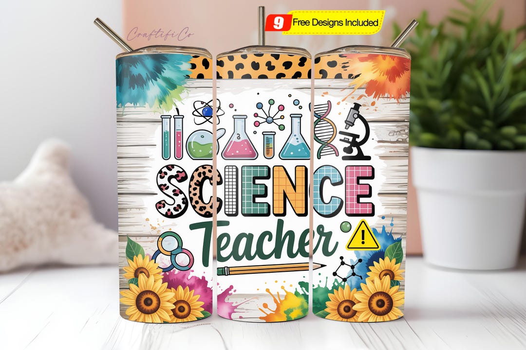 Science Teacher Tumbler Design PNG, Science Life, Back to School ...