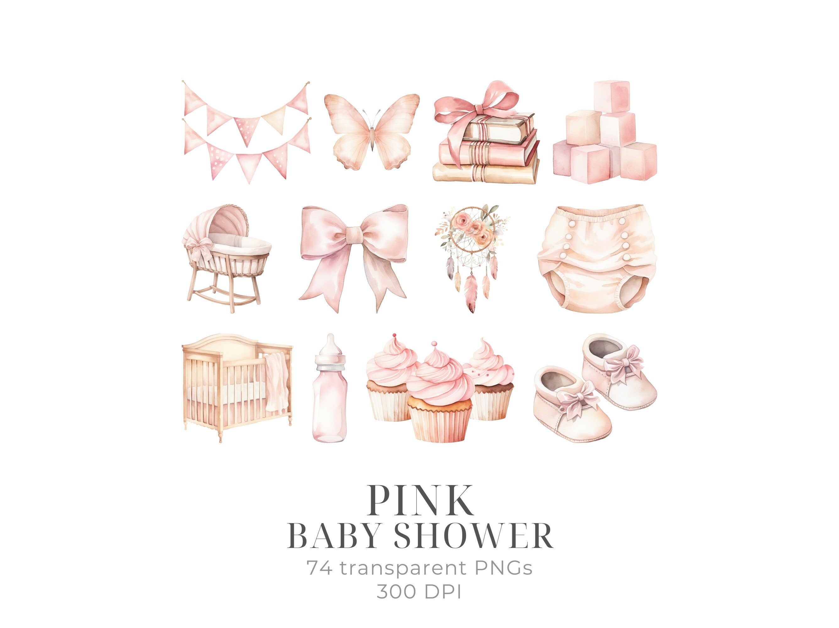 Baby Shower Clipart, Watercolor Newborn Clipart, Baby Boy Clipart, Baby ...