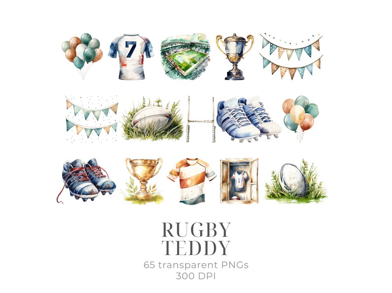 Teddy Bear Rugby Player, Teddy Bear Clipart, Rugby Clipart, Rugby Ball ...