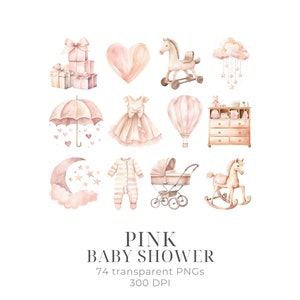 Baby Shower Clipart, Watercolor Newborn Clipart, Baby Boy Clipart, Baby ...