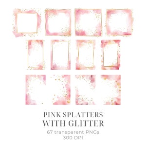 Pink Watercolor Splash, Pink Watercolor Element, Pink Watercolor ...