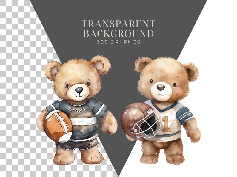 Teddy Bear Rugby Player, Teddy Bear Clipart, Rugby Clipart, Rugby Ball ...