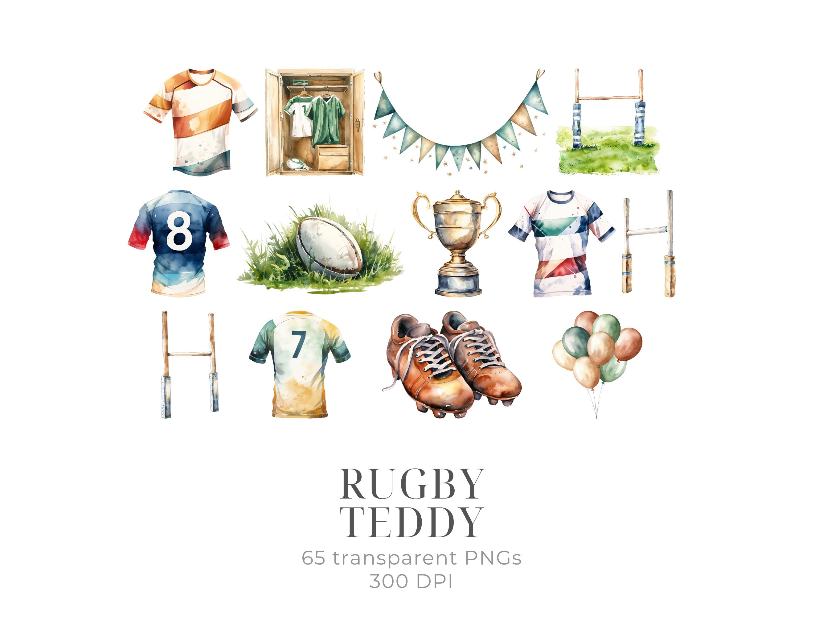 Teddy Bear Rugby Player, Teddy Bear Clipart, Rugby Clipart, Rugby Ball ...