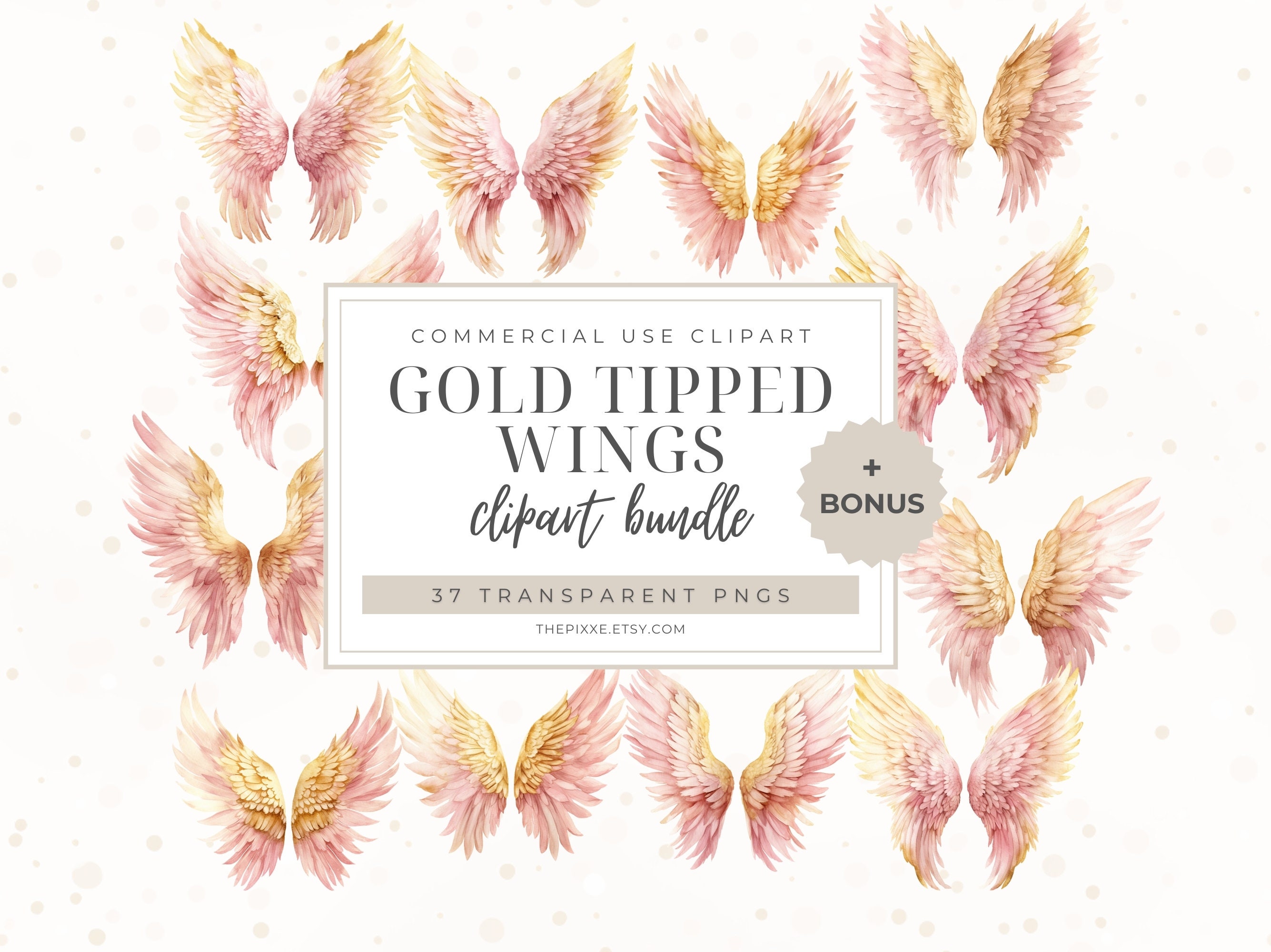 Angel Wings Clipart, Angel Wing Clip Art, Watercolor Wing Clipart ...