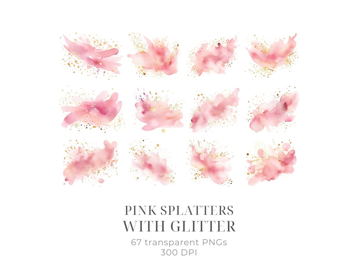 Pink Watercolor Splash, Pink Watercolor Element, Pink Watercolor ...