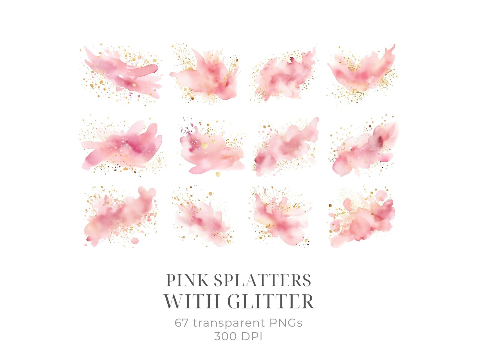 Pink Watercolor Splash, Pink Watercolor Element, Pink Watercolor ...