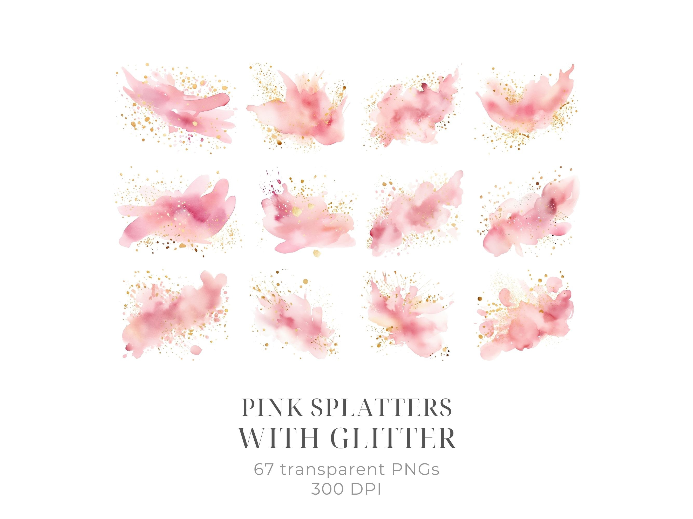 Pink Watercolor Splash, Pink Watercolor Element, Pink Watercolor ...