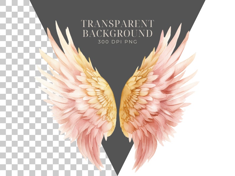 Angel Wings Clipart, Angel Wing Clip Art, Watercolor Wing Clipart ...