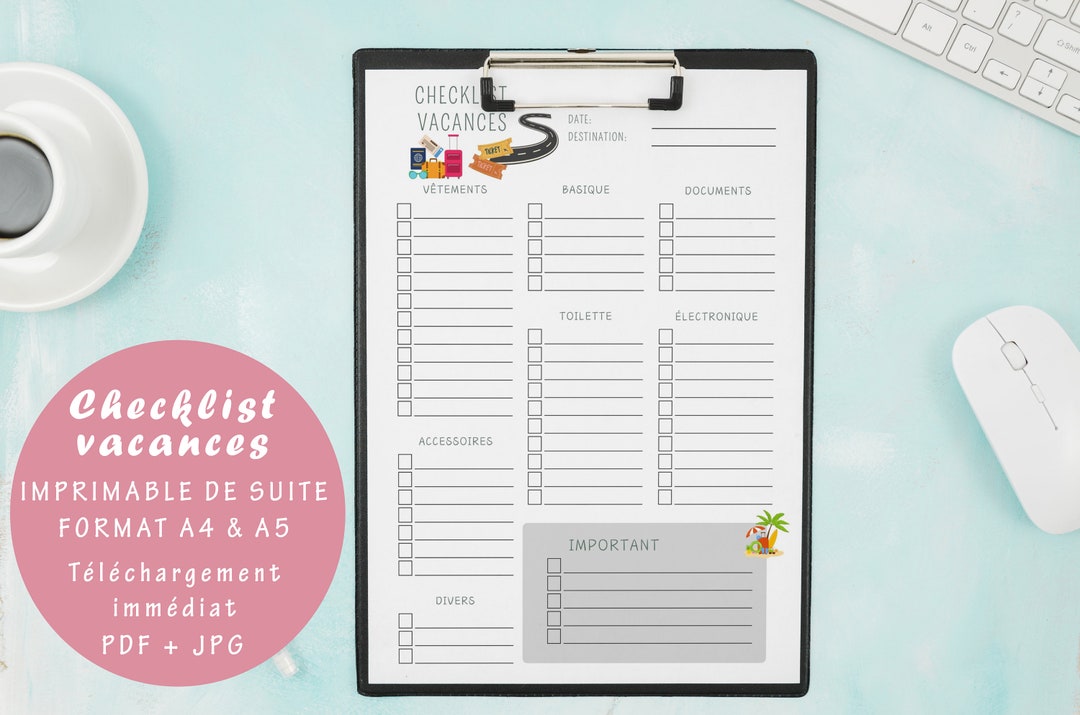 Vacation Check List Vacation Planner Travel to Do List Cruise Baggage ...