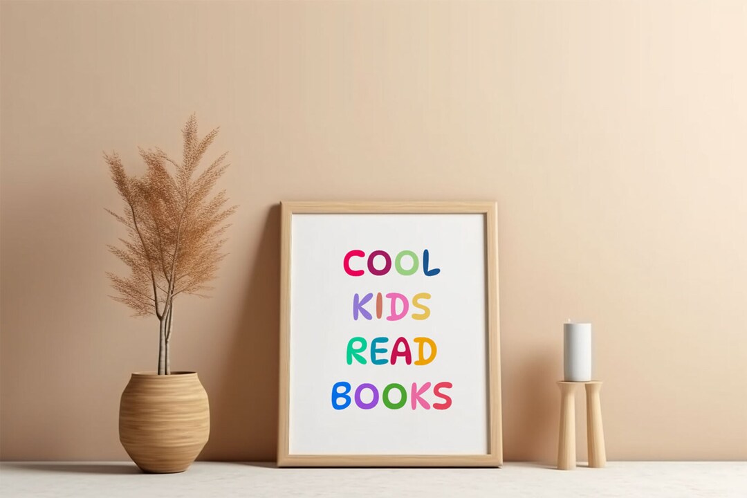 Cool Kids Read Books Wall Art, Cool Kids Poster, Education Poster ...