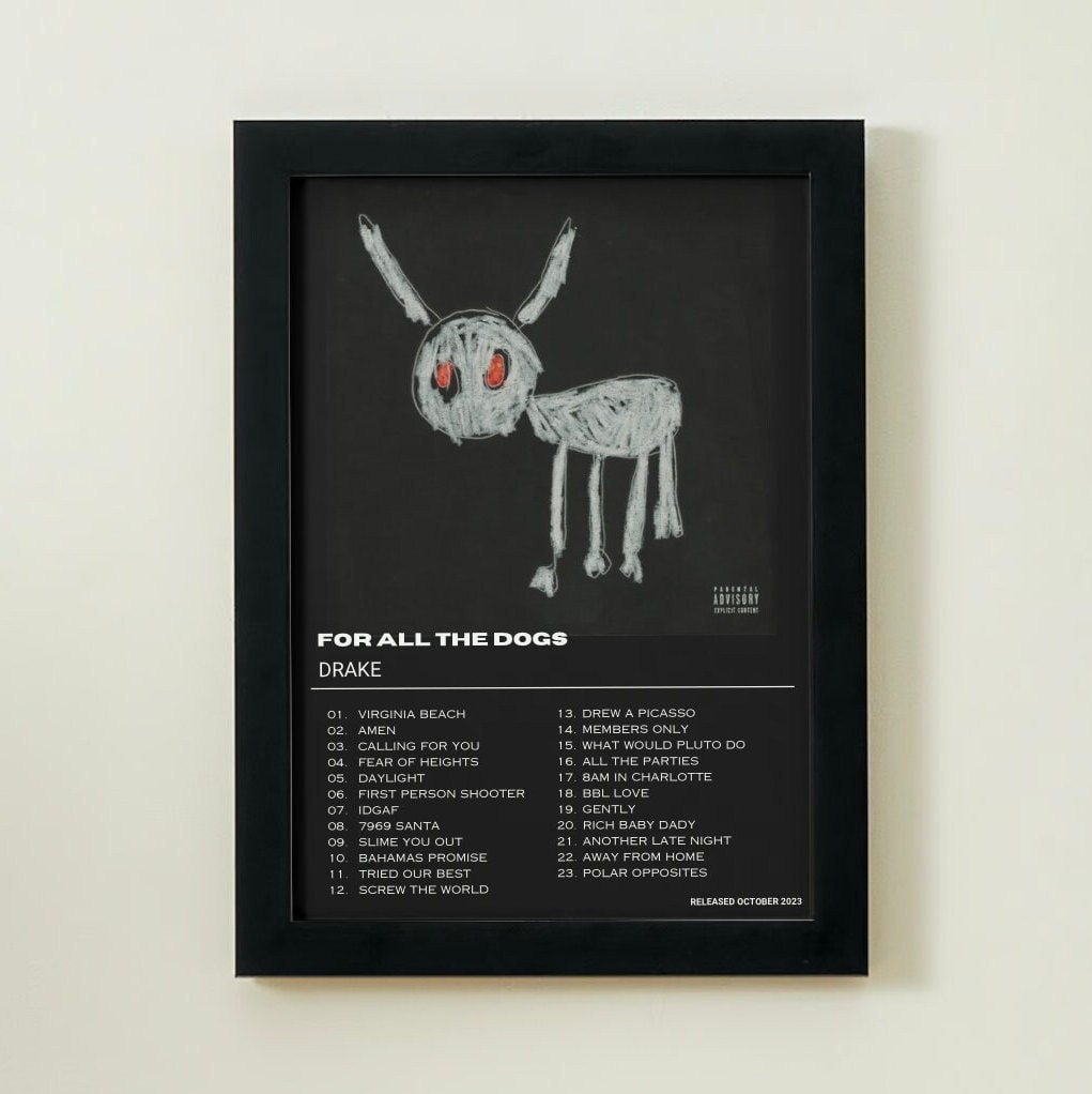 DRAKE | For All The Dogs| Album Poster sold by Bel Solicitude | SKU ...