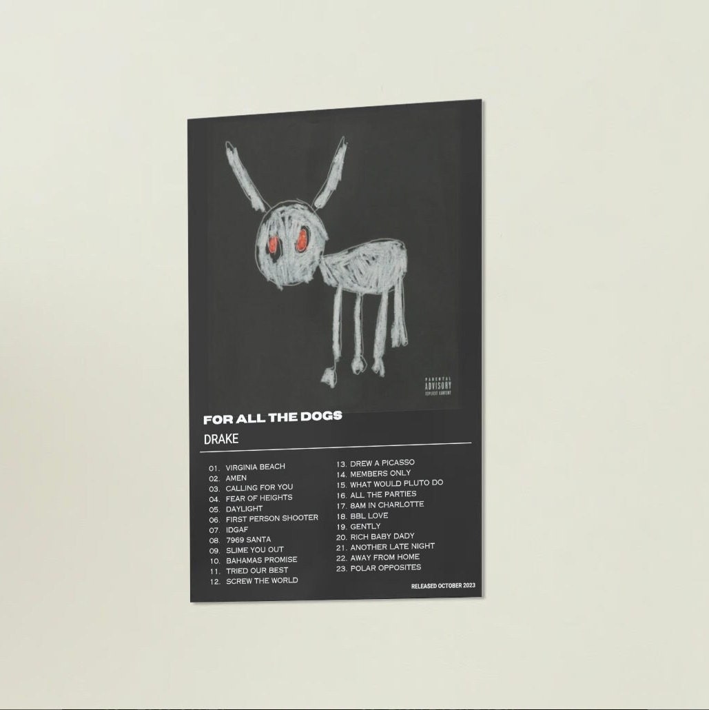 DRAKE | For All The Dogs| Album Poster sold by Bel Solicitude | SKU ...