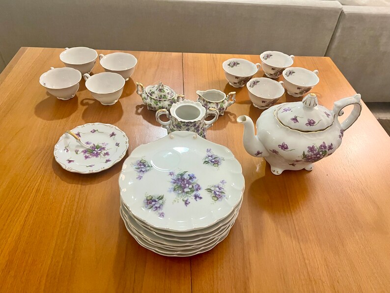 Vintage Hammersley Victorian Violets Tea Set - Etsy