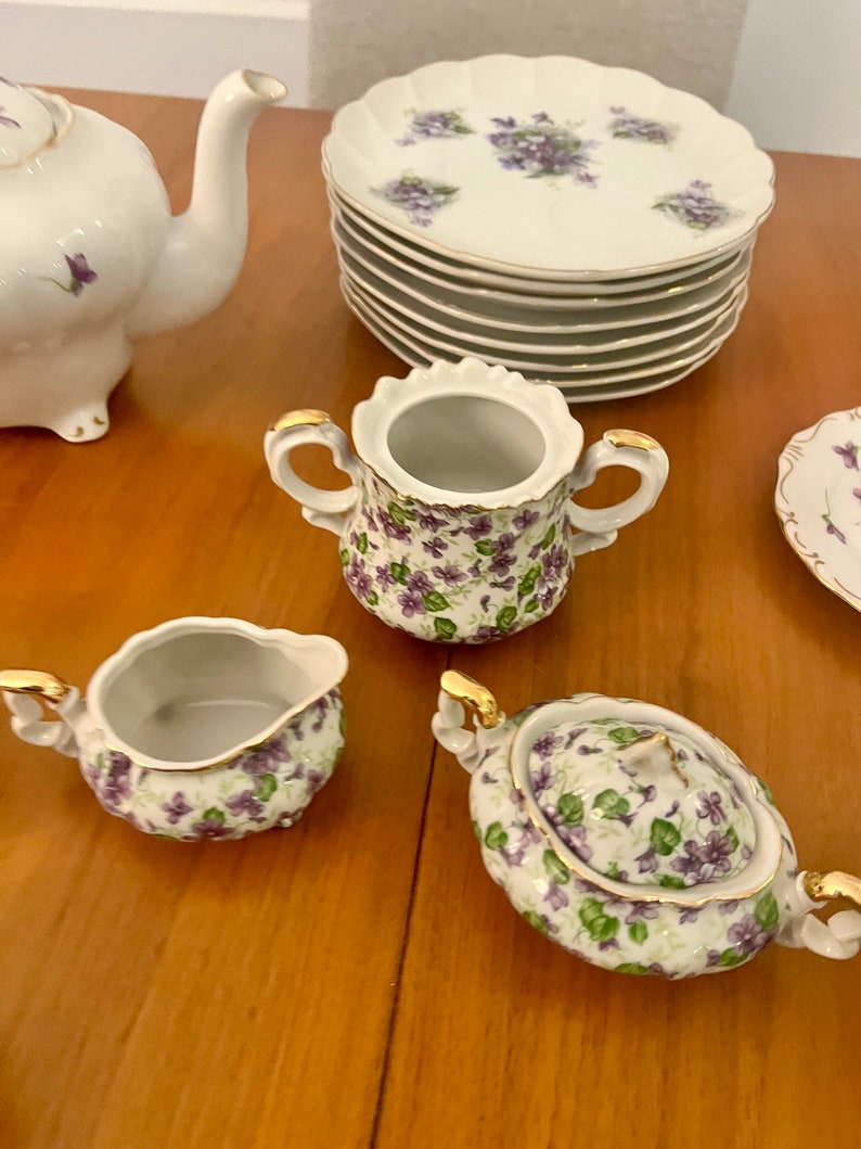 Vintage Hammersley Victorian Violets Tea Set - Etsy