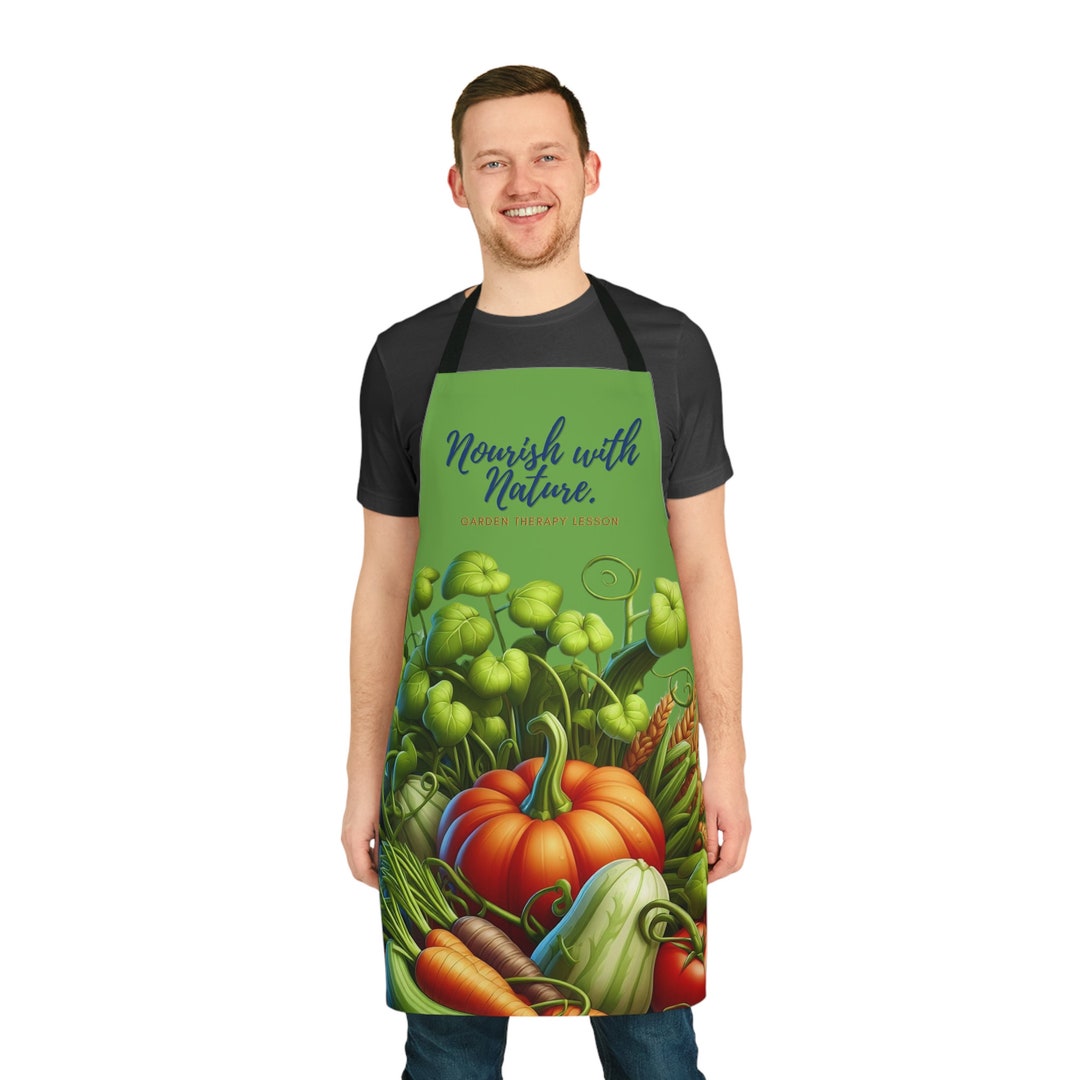Nourish With Nature, Vegan Apron, Cooks Apron, Gardener Apron, Apron ...