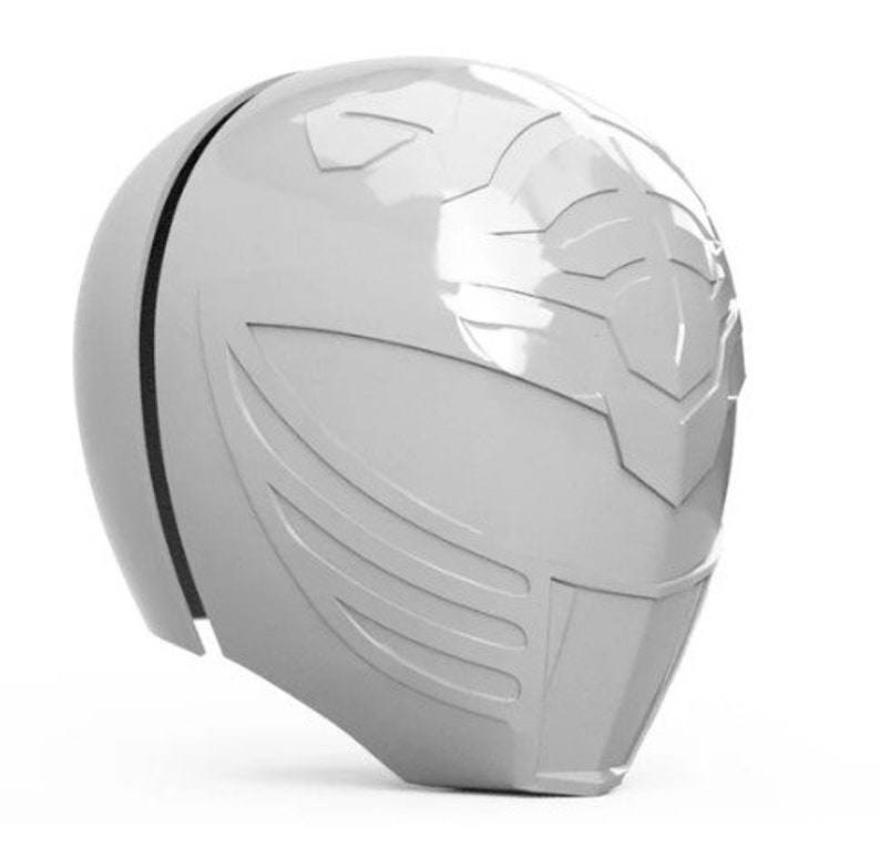 MMPR White Ranger 3D Printed Helmet - Etsy Australia