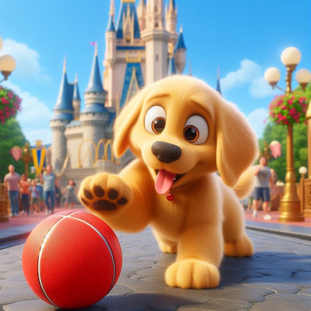 Custom Disney-cartoon Pet Portrait, Pixar Portrait From Photo ,puppy ...