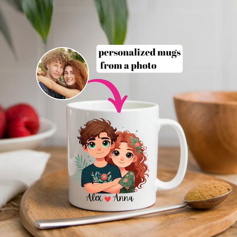 Cartoon Portrait Mug Etsy