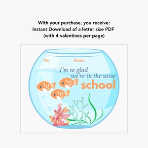 Goldfish Valentine, Gender Neutral Valentines Card, Preschool Valentine ...