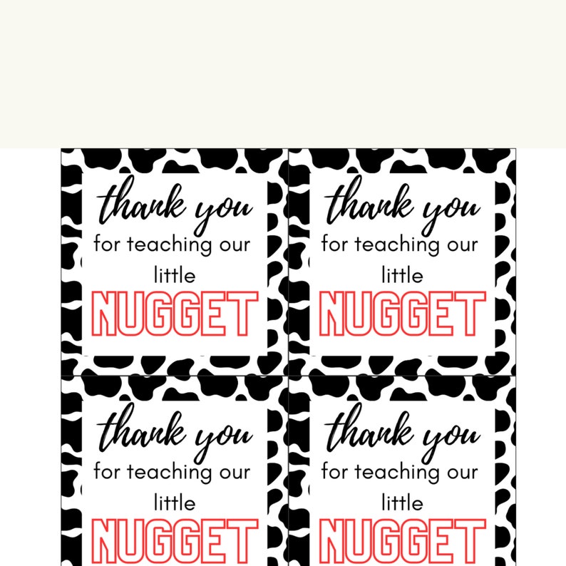 Thank You Gift to Teacher, Fast Food Gift Card Tag, Printable for ...