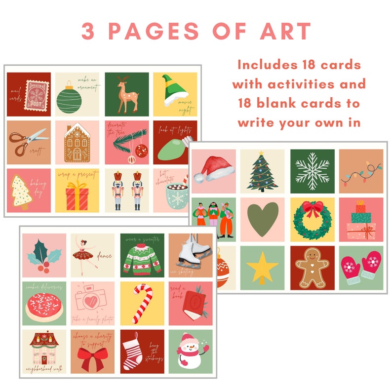 Whimsical Advent Calendar, Printable, Instant Download, Customizable ...