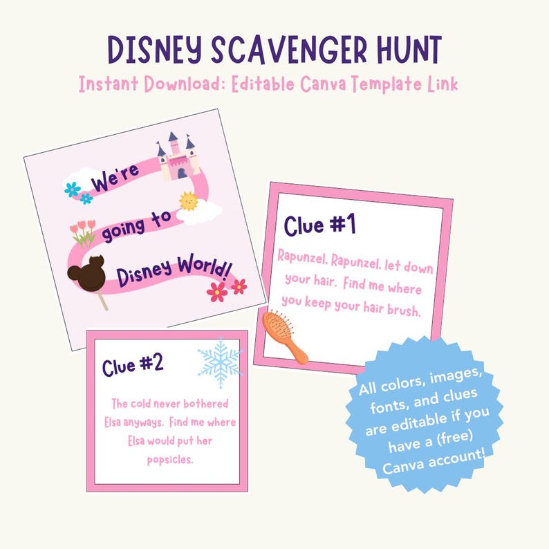 Disney Scavenger Hunt, Disney Trip Reveal, Disney Scavenger Hunt ...