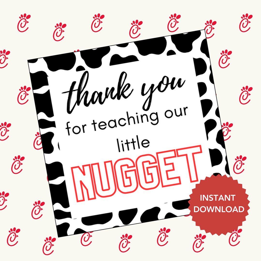 Thank You Gift to Teacher, Fast Food Gift Card Tag, Printable for ...