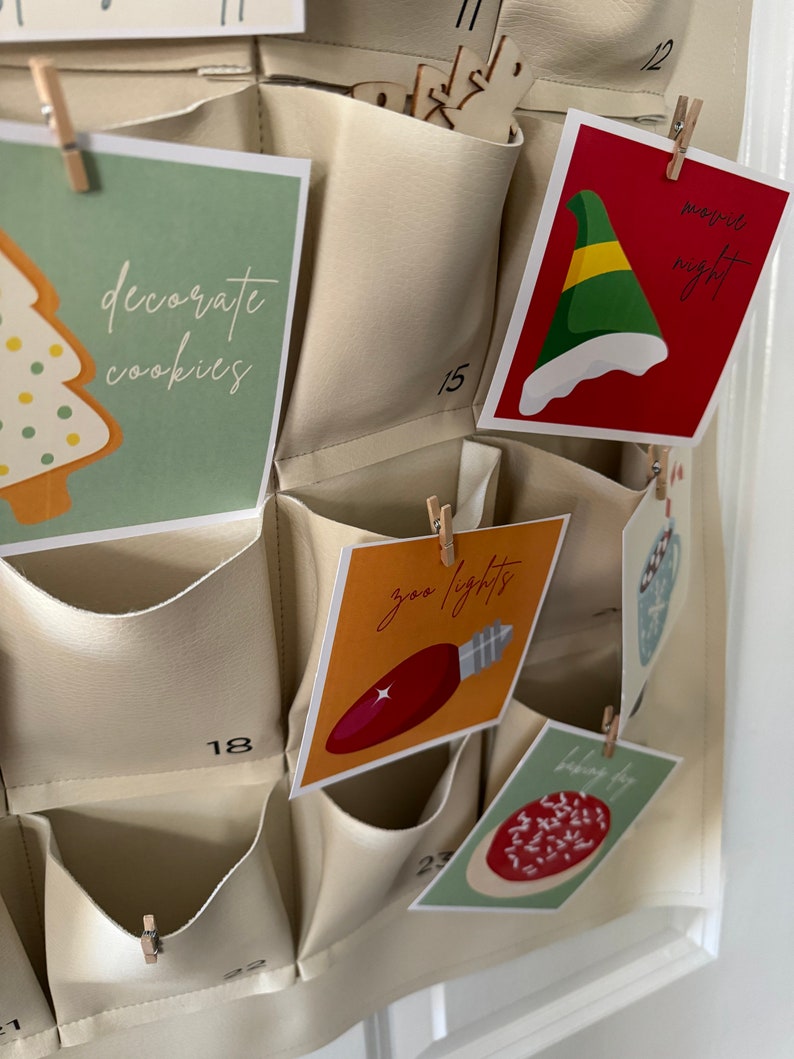 Whimsical Advent Calendar, Printable, Instant Download, Customizable ...