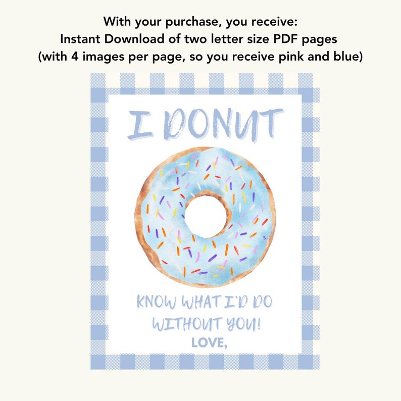 Donut Valentine, Teacher Appreciation, Friend Valentine, Kids Valentine ...