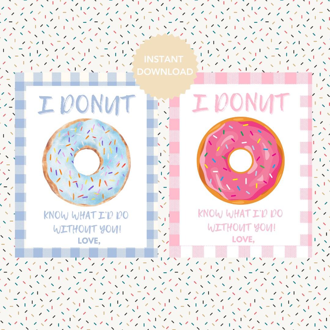 Donut Valentine, Teacher Appreciation, Friend Valentine, Kids Valentine ...