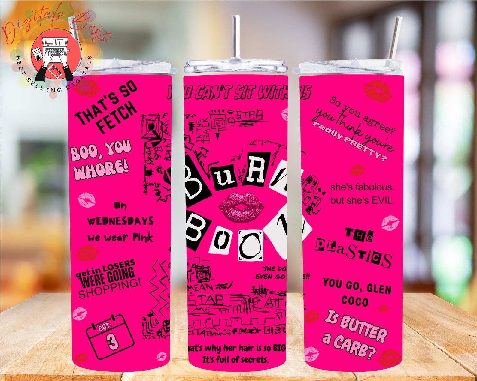 Burn Book 20oz Sublimation Tumbler Wrap Burn Book Mean Girls Tumbler